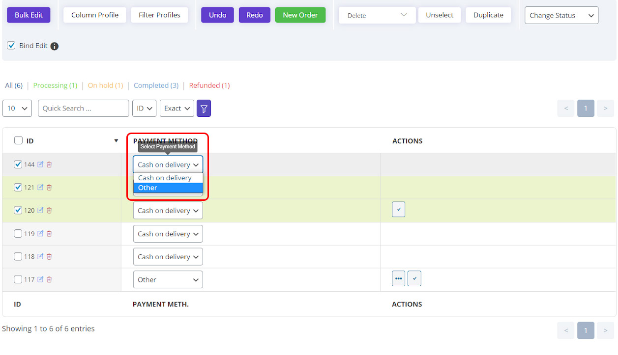 How to Change multi WooCommerce order payment method at the same time? - WooCommerce Bulk Orders ...
