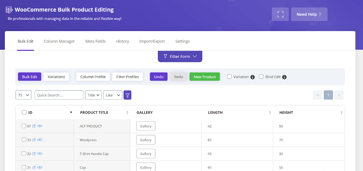 How to save and load column profiles on woocommerce bulk product editing plugin? - WooCommerce ...
