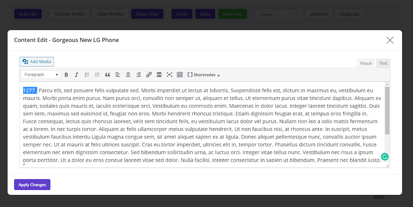 How to change multi post/custom post description at the same time ...