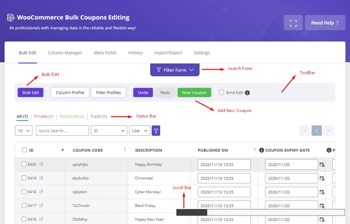 WooCommerce Bulk Coupons Editing - iThemlandco