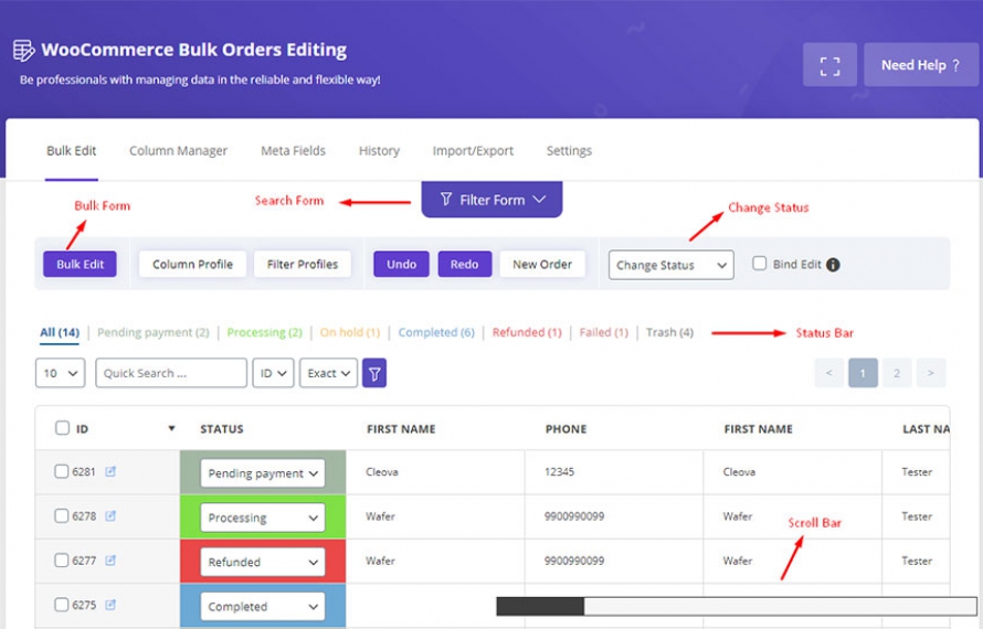 WooCommerce Bulk Orders Editing (Free and Pro) - iThemlandco